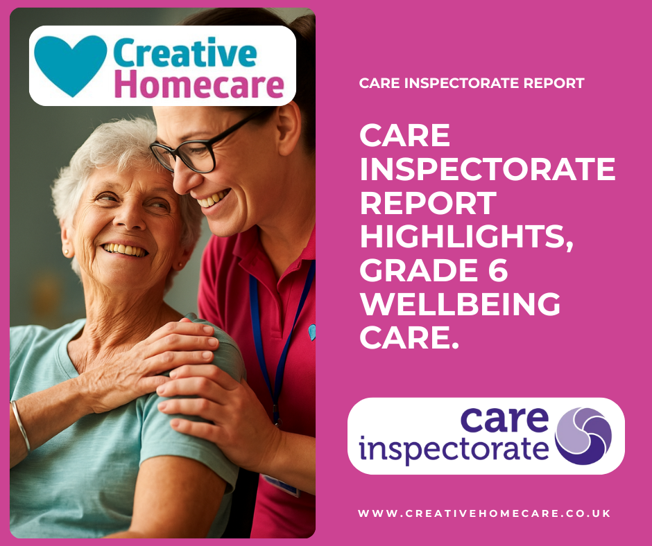CREATIVE HOMECARE CARE INSPECTORATE REPORT HIGHLIGHTS GRADE 6 WELLBEING ...